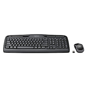 Logitech MK320 Wireless Desktop Keyboard and Mouse Combo — Entertainment Keyboard and Mouse, 2.4GHz Encrypted Wireless Connection, Long Battery Life (Renewed)