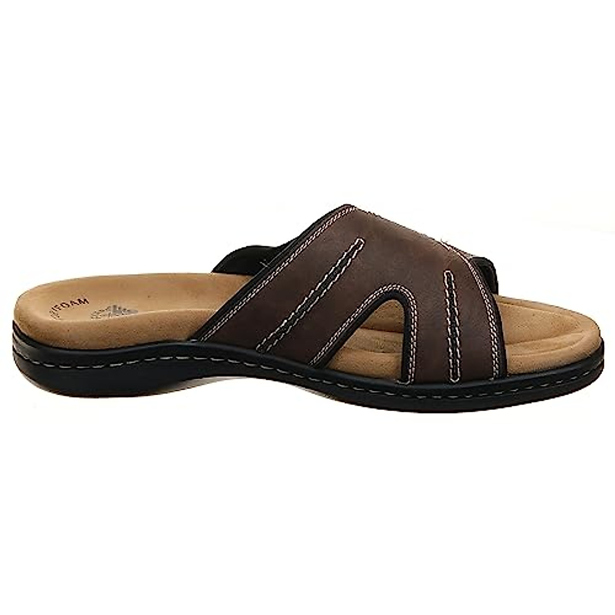 Dockers Men's Slide Sandal, Dark Brown, 10 Wide
