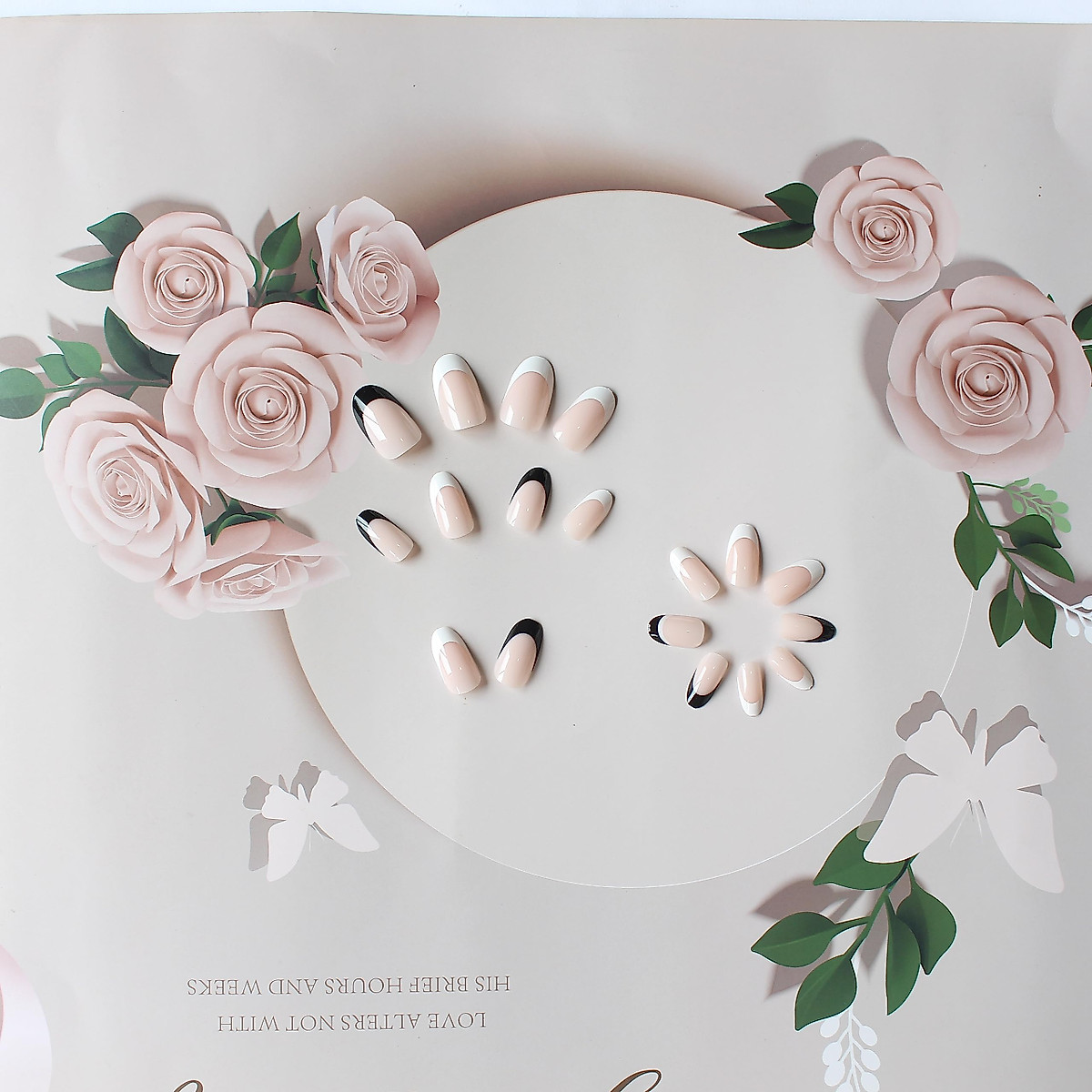 KXAMELIE 384 Pieces Medium Square Press on Nails Colorful Coffin Fake Nails Full Cover Artificial False Nails Tips Kit for Art Salon DIY Nail Gifts for Women Girls,16 Sheets