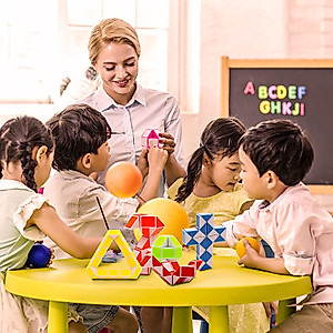 LENDOD 12 Pack 24 Blocks Mini Fidget Snake Cube Mini Twist Puzzle Cubes Magic Speed Cubes Toy for Kids Party Bag Fillers, Party Supplies