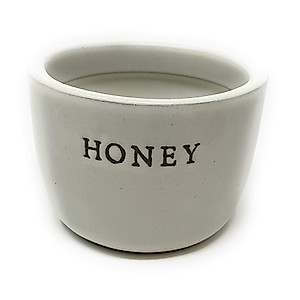 Stoneware Honey Pot with Acacia Wood Dipper and Lid by Hearth and Hand with Magnolia (Standard version)