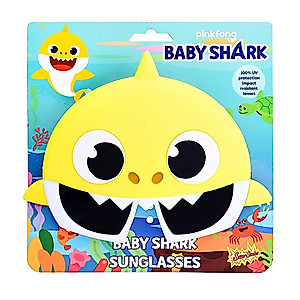 Sun-Staches Baby Shark Sunglasses for Kids | Yellow Costume Accessory | UV400 Shades | One Size Fits Most Kids