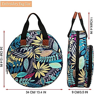 Embroideries Bags Embroidery Storage Embroidery Project Bag 600D Oxford Bag for Cross Stitch Embroidery Supplies Multifunctional Portable Carrying Bag Beginner Embroidery Kit for Adults (Bag ONLY)