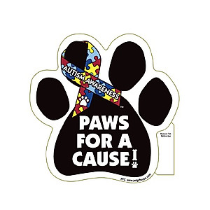 Show Your Support of Autisim Awareness - Paws For A Cause - AUTISM AWARENESS- Car Truck & Mailbox Magnet