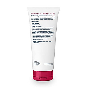CeraVe Eczema Relief Creamy Body Oil | Anti Itch Cream for Eczema | Moisturizer for Dry Skin with Colloidal Oatmeal, Ceramides and Safflower Oil | 3.4 Ounce