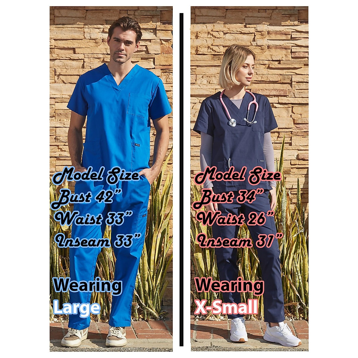 Dagacci Medical Uniform Women's Medical Scrub Set Top and Pant, Teal Green, XS