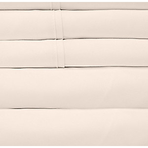 King Size Bed Sheets - 6 Piece 1500 Supreme Collection Fine Brushed Microfiber Deep Pocket King Sheet Set Bedding - 2 Extra Pillow Cases, Great Value, King, Beige