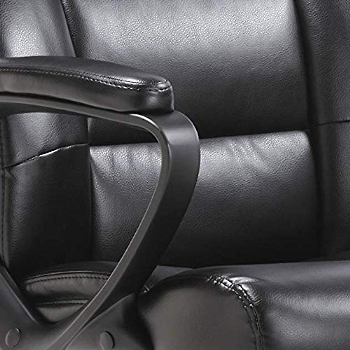 HON Sadie Mid-Back Executive Chair, with Fixed Padded Arms, PACKS, Black