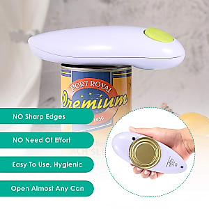 Easy One-Touch Electric Can Opener with Smooth Edge for Seniors with Arthritis,Food-Safe Automatic Can Openers Kitchen Gadgets for Kitchen Fits Almost All Cans