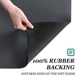 2023 New Kitchen Super Absorbent Draining Mat, No Rinse Coffee Maker Mat for Countertops, No Water Marks Coffe Mat Drying Mat, Anti-Slip Tableware Mat for Kitchen Counter Sink (D-15.7inX19.6in Gray)