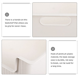 Cabilock storage box with pulleys utility rolling cart book storage bin with wheel kid bookcase book children books Toy Storage Organizer storage rack student with wheels plastic