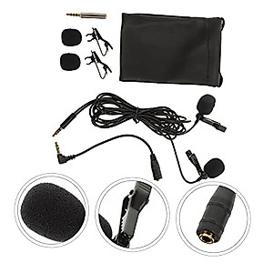 SUPVOX 1set Lavalier Mini Microphone Vlad and Niki Live Streaming Portable Wired Mic Lapel Clip-on Microphone Video Microphone Lapel Mic Grav Noise Canceling Microphone Miniature Aps