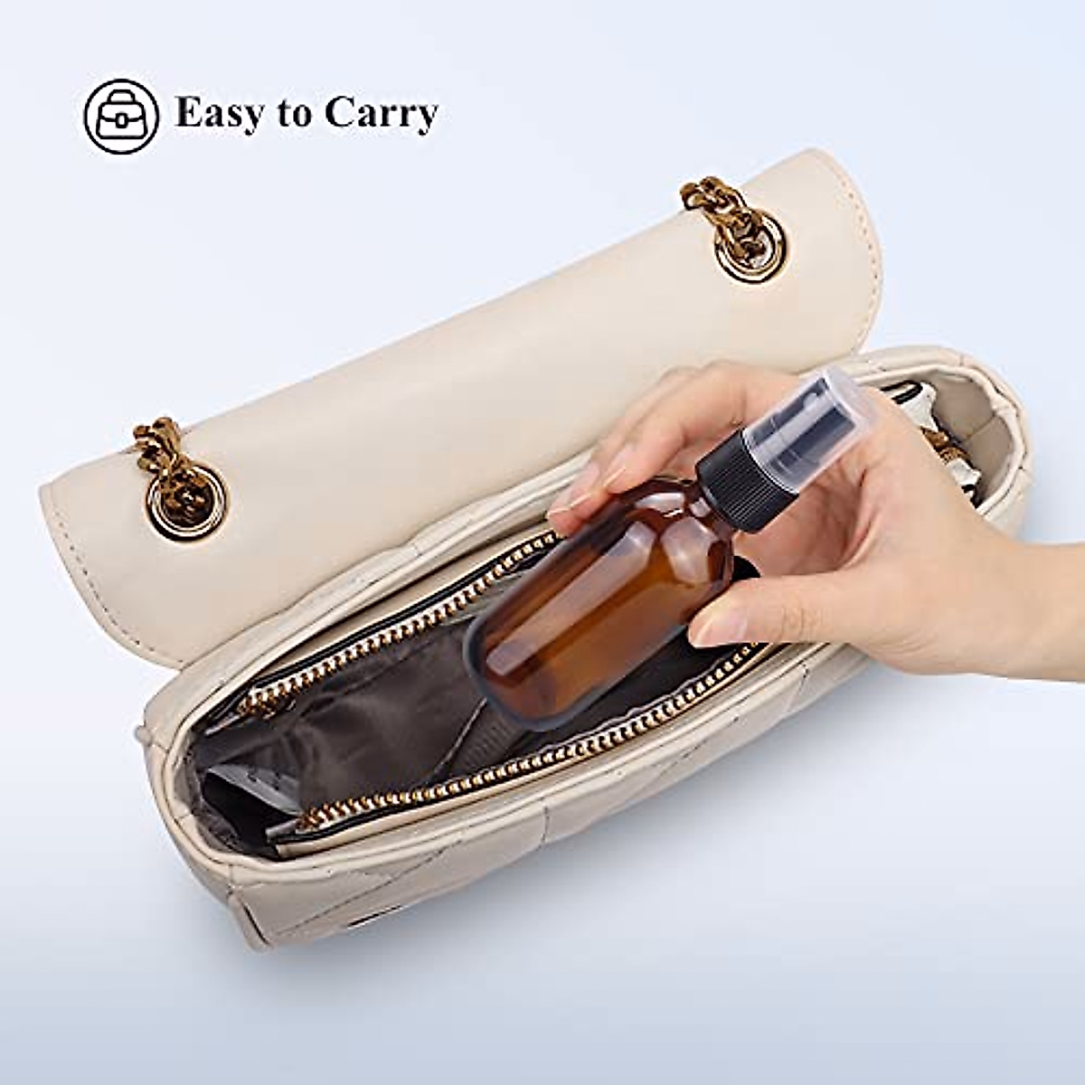 Wedama Spray Bottle, 2oz Fine Mist Glass Spray Bottle, Little Refillable Liquid Containers for Watering Flowers Cleaning(16 Pack, Amber)