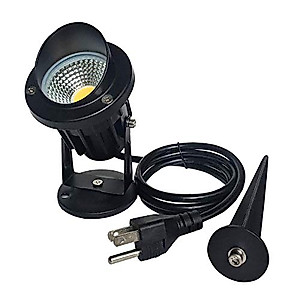 LED Outdoor Spotlight Flag Light 120V 10W Waterproof Spot Lights for Yard Flagpole House Tree Plug in Christmas Landscape Lighting (10W, Warmwhite)