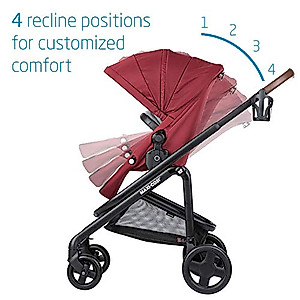Maxi-Cosi Tayla Stroller, Modular Lightweight Stroller Seat, Parent or World Facing, Essential Red