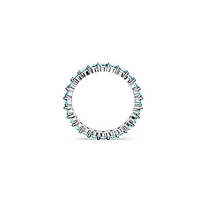 SWAROVSKI Matrix Vittore Ring, Aquamarine-Blue Crystals on a Rhodium Finished Band, Size 8, Part of the Matrix Vittore Collection