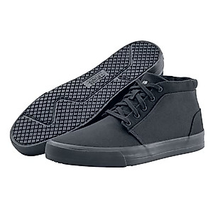 Shoes for Crews Cabbie II, Men's, Women's, Unisex Slip Resistant, Food Service Work Shoes, Black, Men's Size 10/ Women's Size 11.5