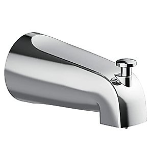 Design House 522912 Slip-On Pull-Up Wall Mount Tub Diverter Spout, Polished Chrome
