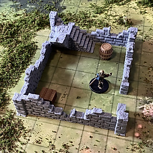 Extruded Gaming Building Ruins Set 4