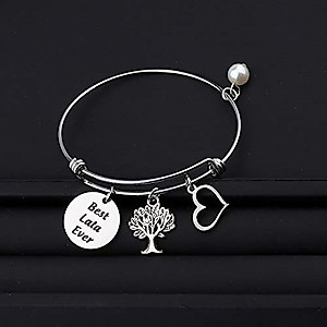 MAOFAED Grandmother Gift Best Lala Ever Lala Mother’s Day Gift For Lala Family Jewelry Birthday Gift For Grandma (best lala ever)