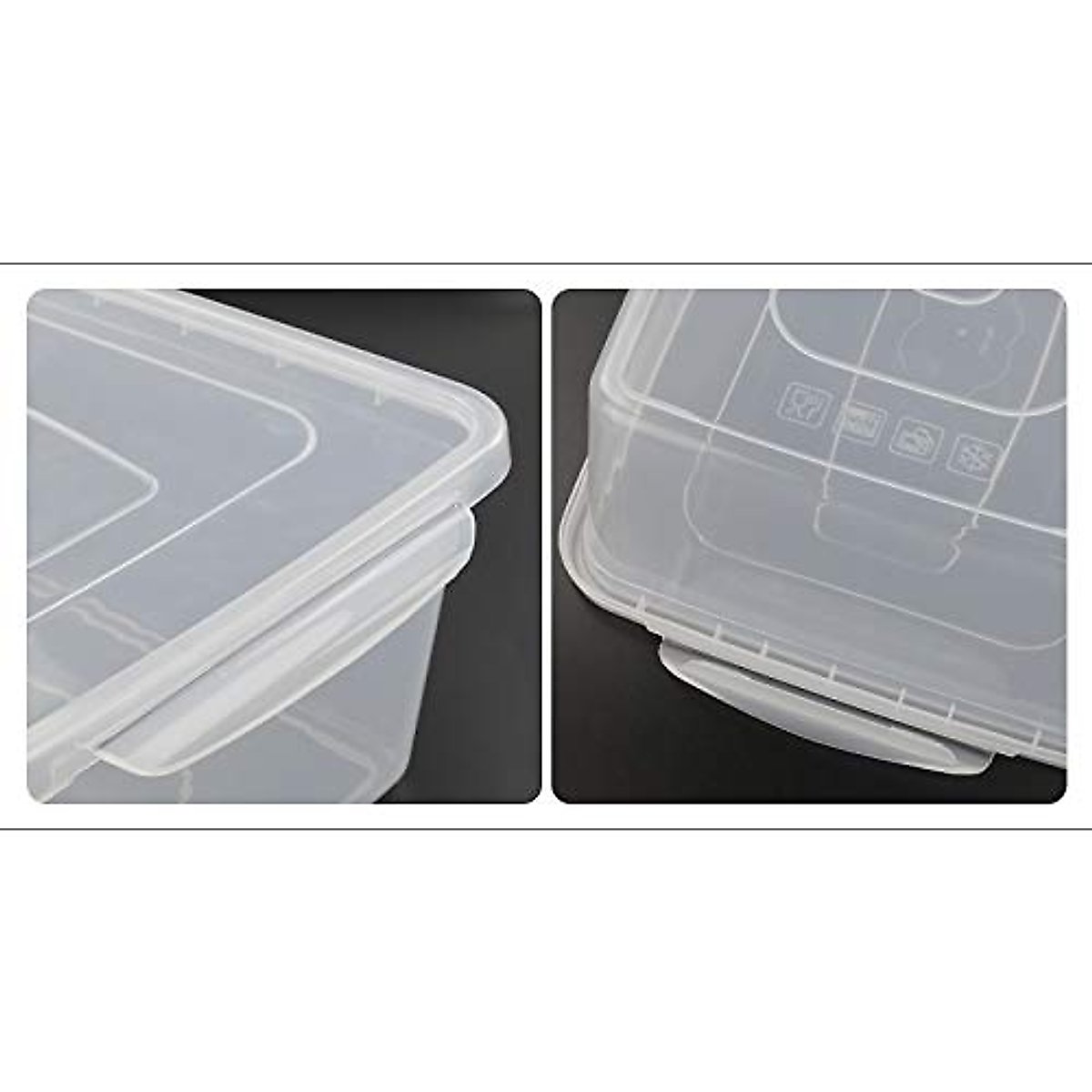 Gloreen Clear Storage Bin, 14 Quart Latch Bins/Containers/Boxes with Lid, Pack of 4
