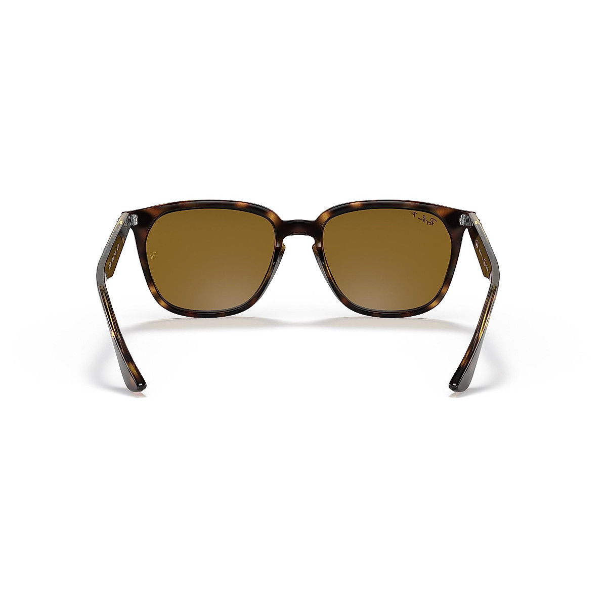 Ray-Ban RB4362 Square Sunglasses, Havana/Polarized Brown, 55 mm