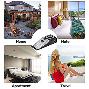 ZZRUI Upgraded 2 in 1 Portable Door Stopper Floor Wedge Security Alarm Loud 120db Entrance Alert Door Stop Alarm for Travel Home Apartment House (3 Packs)