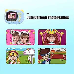 GIENEX Kids Selfie Camera, Christmas Birthday Gifts for Boys Age 3-9, HD Digital Video Cameras for Toddler, Portable Toy for 3 4 5 6 7 8 Year Old Boy with 32GB SD Card (Color : Pink)