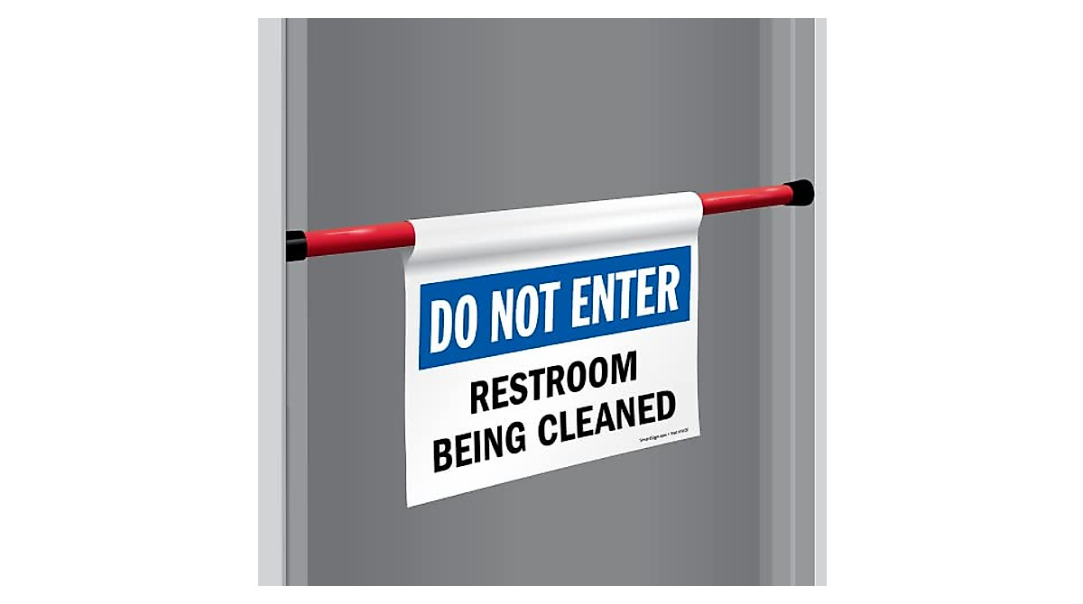 SmartSign Do Not Enter Restroom Barricade Sign Kit