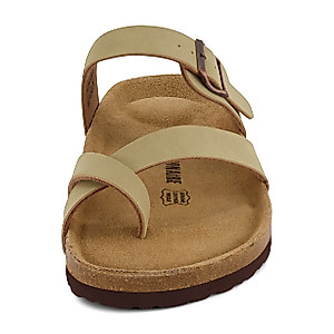 CUSHIONAIRE Men's Luna-M Cork footbed Sandal with +Comfort, Taupe Nubuck 12