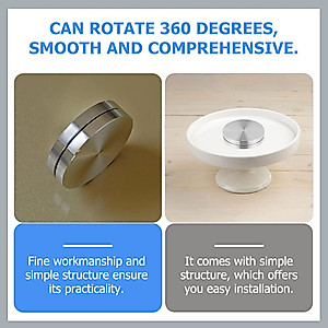 Lazy Susan Table Turntable Bearing: 2pcs Rotating Swivel Stand Hardware Cake Stand Bearing Plate Base Rotating Tray Bearings Parts