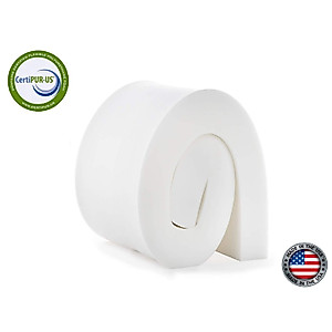 Isellfoam High Density Upholstery Foam 6 inches Height x 30 inches Width x 80 inches Length (Firm) Density 46ILD High Density Upholstery Foam Cushion CertiPUR-US Certified Foam, Made in USA