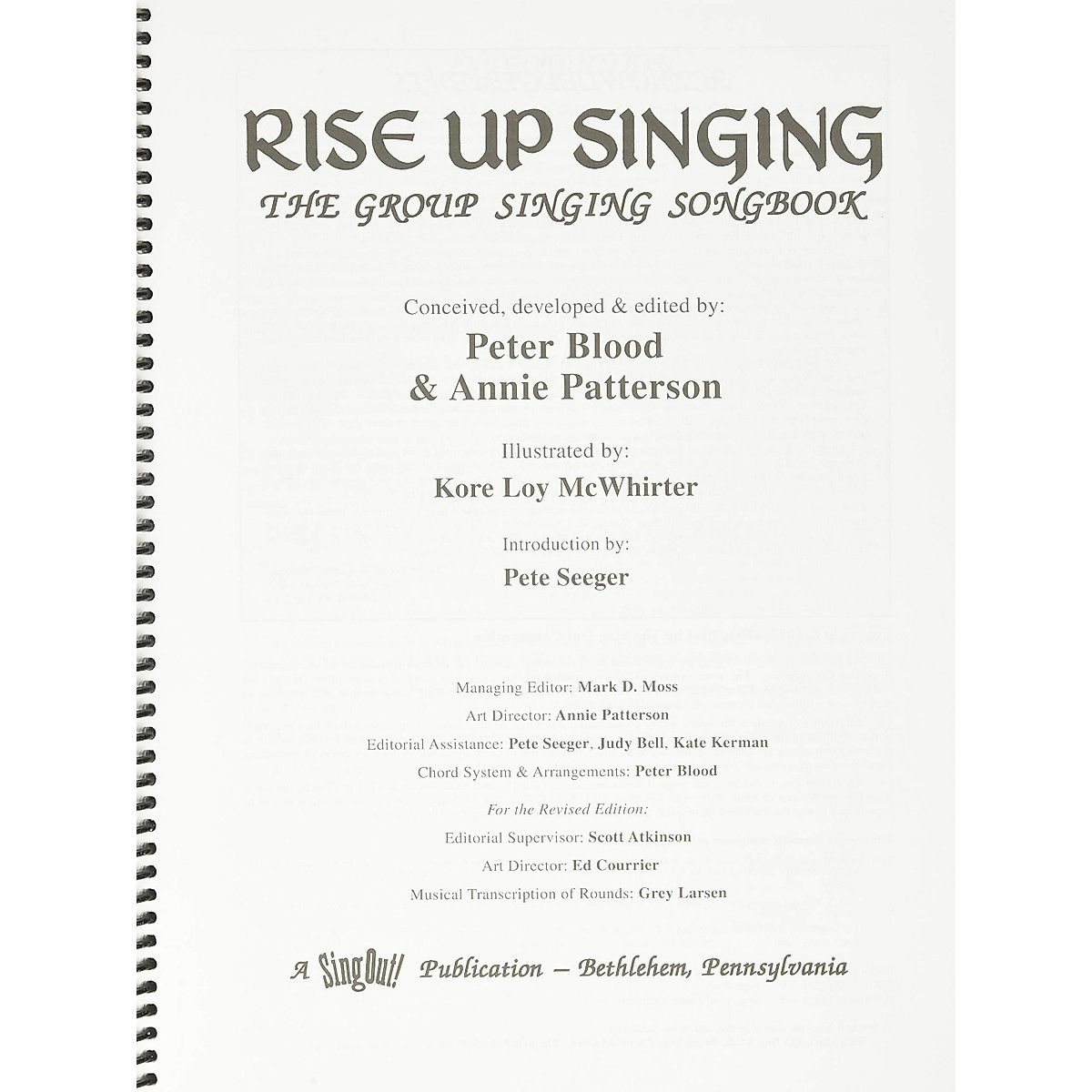Rise Up Singing : The Group Singing Songbook: (larger print leader's edition)