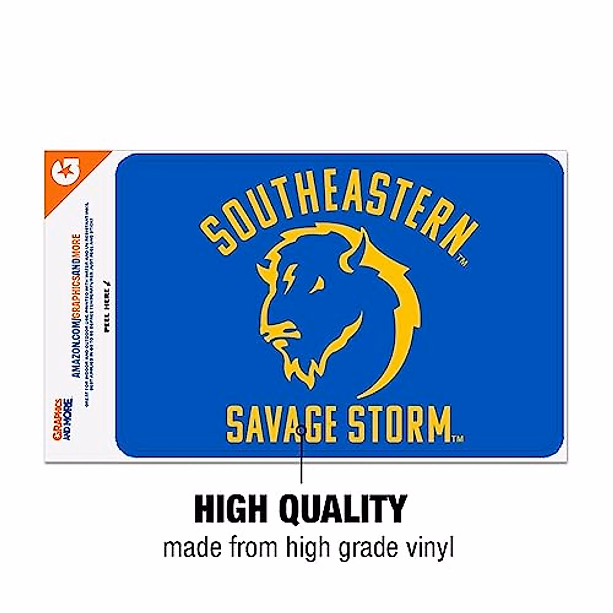 Southeastern Oklahoma State University Savage Storm Logo Home Business Office Sign - Window Sticker - 4" x 6" (10.2cm x 15.2cm)