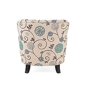 Christopher Knight Home Tafton Fabric Club Chair, White / Blue Floral