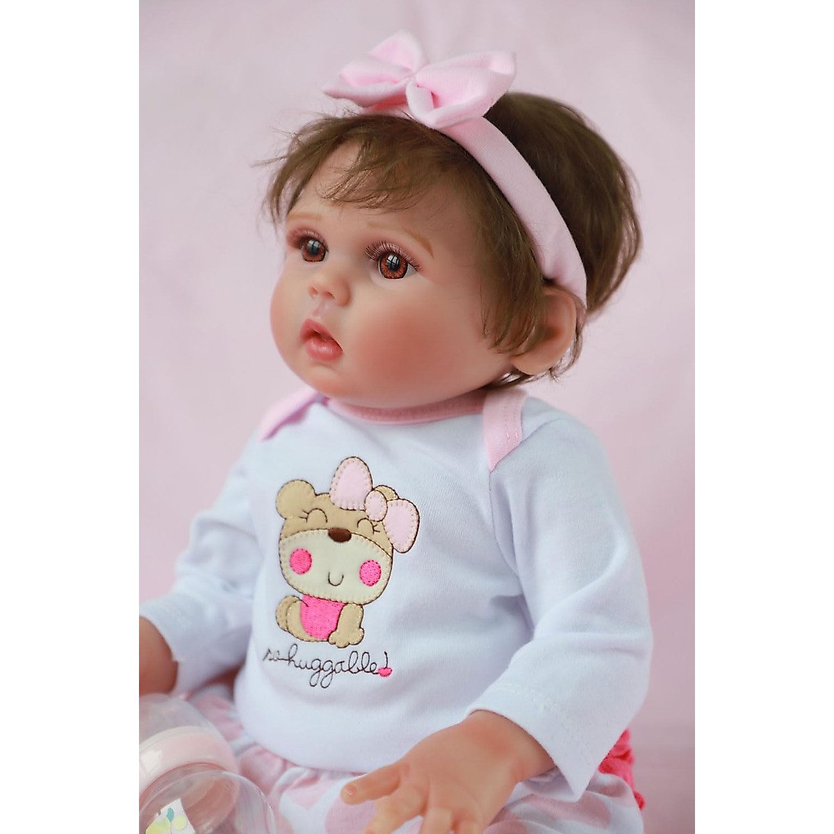 Kaydora Realistic Reborn Baby Dolls - 18 Inch Silicone Baby Girl, Real Life Dolls with Full Body Vinyl, Newborn Lifelike Weighted Doll for Ages 3+ Gift
