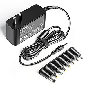 CASIMY 18V 2A 1.5A 1A 0.5A AC Adapter Charger Compatible with Speakers Routers Tablets Webcams Printers Switching Power Supply Transformer Cord Wall Charger 36W 18 Volt 1.8A 1.6A 1.2A 800mA 500mA