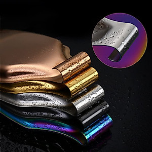 Spoon Rest for Stove Top, 2-Piece Stainless Steel Spoon Holder for Kitchen Counter, Gold Spatula Ladle Cooking Utensils Rest, Heavy Duty & Large Size, Dishwasher Safe