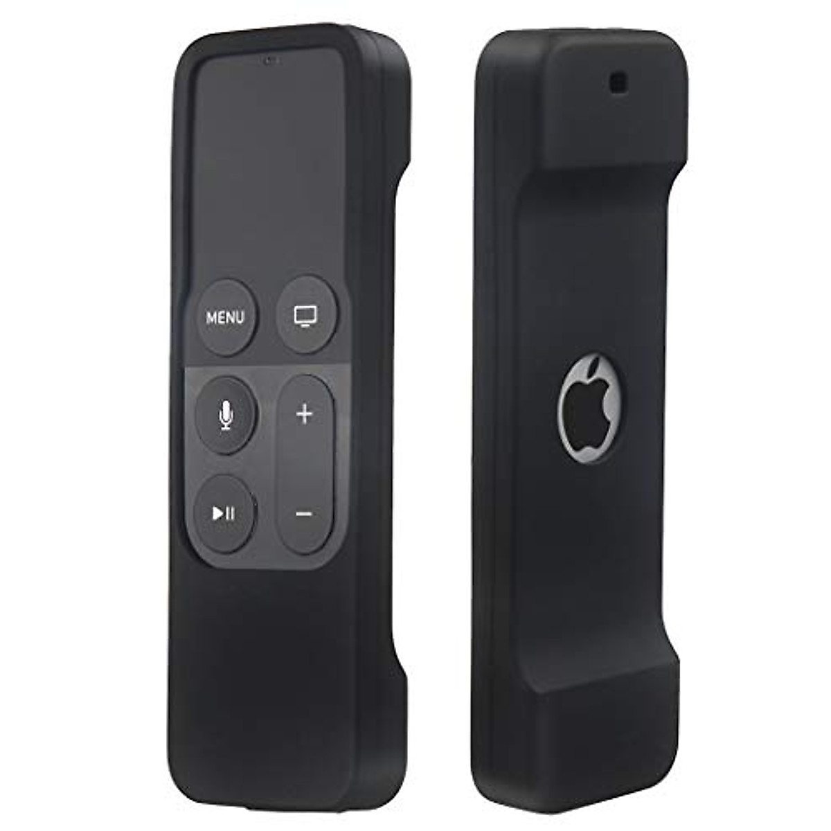 Remote Case Compatible with Apple TV 4K (5th) and 4th Generation, Auswaur Shock Proof Silicone Remote Cover Case Compatible with Apple TV 4th Gen 4K 5th Siri Remote Controller - Black