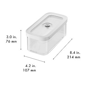 ZWILLING Fresh & Save Cube Box, Plastic, Airtight Dry Food Storage Container, 2-pc Medium Cube Set, M Container, .74-qt
