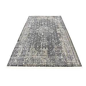 Unique Loom Baracoa Collection Area Rug - La Cabana (5' 5" x 8' Rectangle, Fume Gray/ Brown)