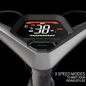 Segway SuperScooter GT1P, 3000W Power, 37.3MPH Max Speed, 43.5 Miles, 11 Inches Anti-Puncture Tubeless Tires, Folable, UL-2272 Certified