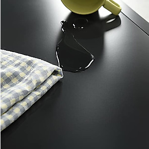 FurnitureR Industrial Metal Storage Cabinet with 1 Door Magnetic Adjustable Shelf File Organizer Home Office Nightstand Sofa Side Table,Size:15.9'' x 12'' x 22.6'' (Black)