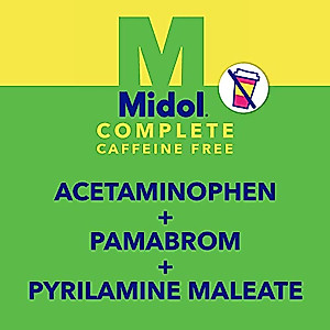 Midol Complete Caffeine Free Period Pain Relief, 24 Count & Midol Heat Vibes Menstrual Pain Relief Patch, 6 Count