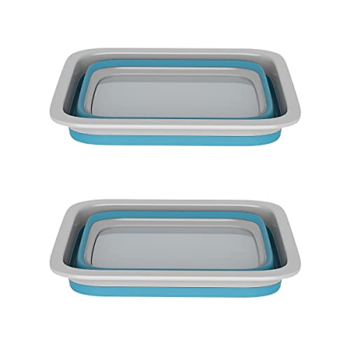 Wakeman Set of 2 Multipurpose Multiuse Wash Bin, Large, Blue