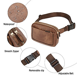 CLUCI Belt Bag for Women, Mini Everywhere Crossbody Waist Bag Adjustable Strap, Vegan Leather Women's Fanny Pack
