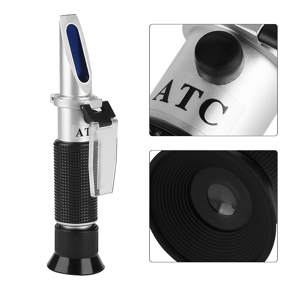 Professional Hand Held Accurate Refractometer Salinity Refractometer 0-100‰ Cutting Oil Fluid Refractometer 0-32%(#1)