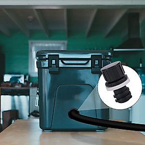 Cooler Drain Plug, Drain Plug Hose Connection Replacement Cooler Drain Plug Compatible with Yeti's Line of Roadie, Tundra, Roadie Cooler and Tank Coolers