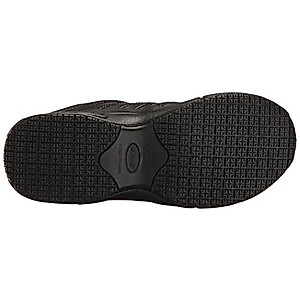 Dr. Scholl's Shoes Women's Kimberly II Slip Resistant Work Sneaker,Black Leather,9 Wide