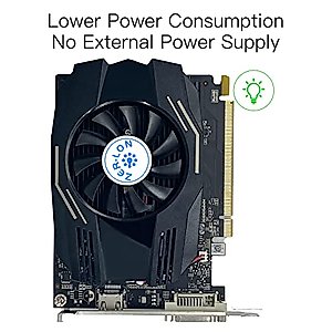 ZER-LON GeForce GT 1030 Graphics Card, 4GB 64Bit GDDR4, PCIe 3.0 x4, HDMI/DVI-D, DirectX 12, GPU Boost 3.0, Computer Gaming Video Card, Desktop GPU, Support 4K